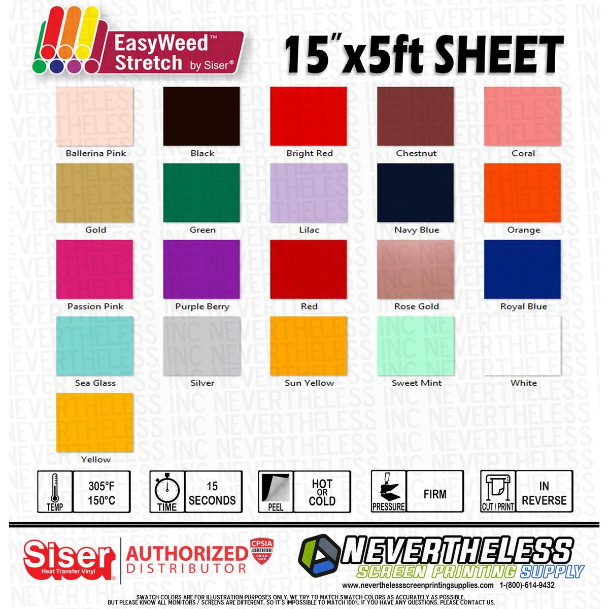 Siser Easyweed Stretch HTV Heat Transfer Vinyl - 15"x5ft — Nevertheless ...